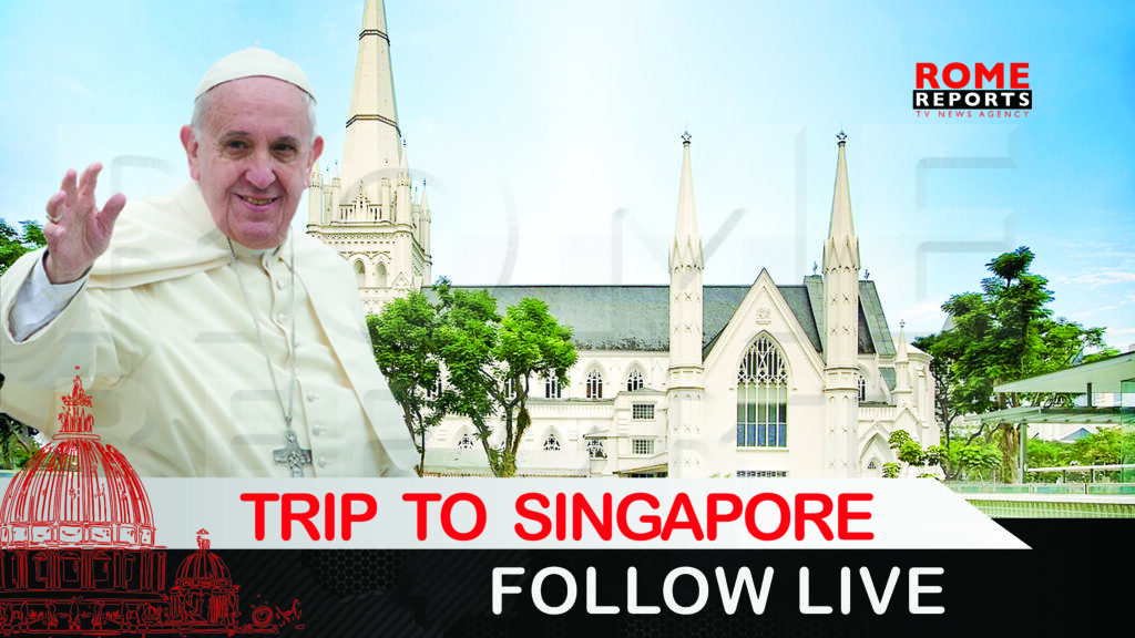 LIVE: Pope Francis arrives in Singapore - Rome Reports